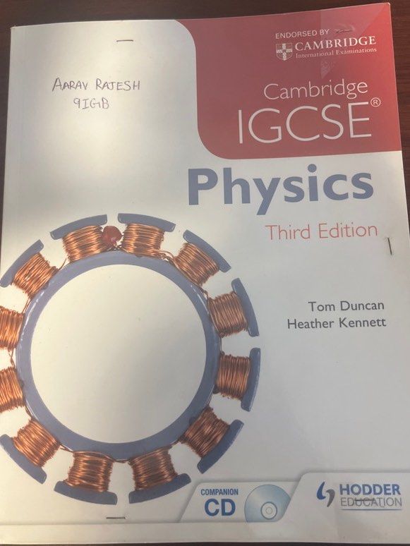 Cambridge IGCSE Physics Textbook by Hodder Education (with CD), Hobbies ...
