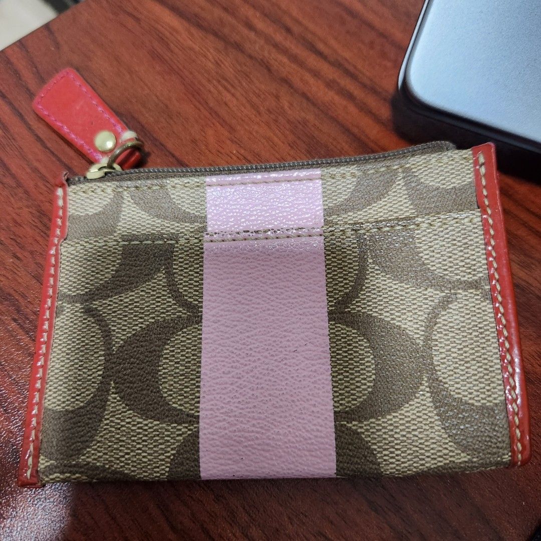 Coach cardholder/ mini wallet in pink, Women's Fashion, Bags & Wallets ...