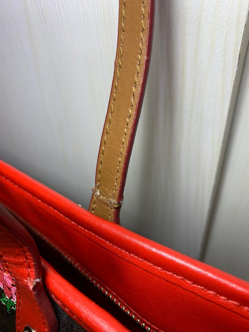 Coach Leather Tote bag (Defect repaired), Women's Fashion, Bags ...