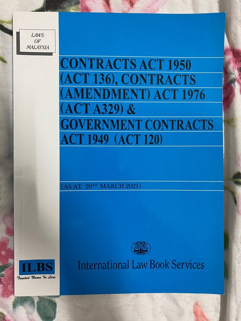 Contracts Act 1950, Hobbies & Toys, Books & Magazines, Textbooks on Carousell