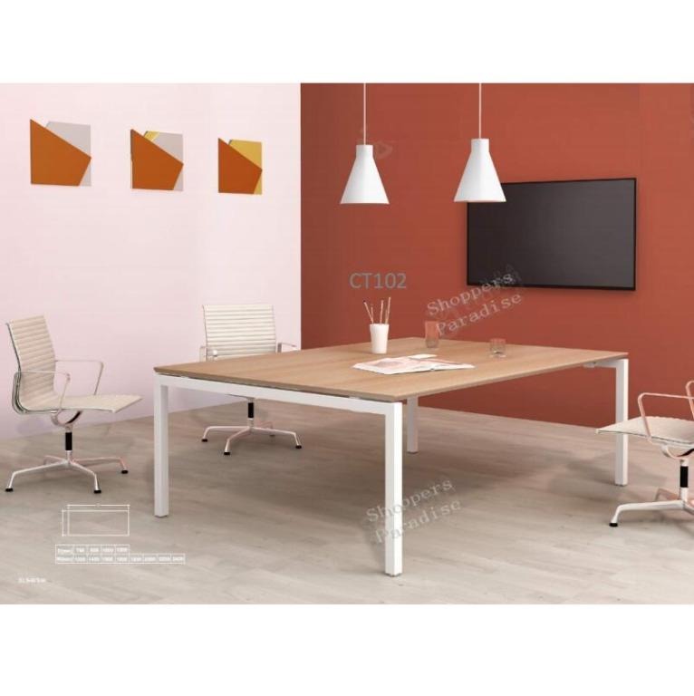 CT 102 Square Conference Table w Wires Box, Meeting Table w Wires Box ...