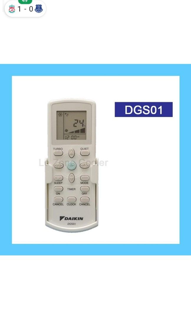 Daikin original remote control dgs 01, TV & Home Appliances, Air Conditioners & Heating on Carousell