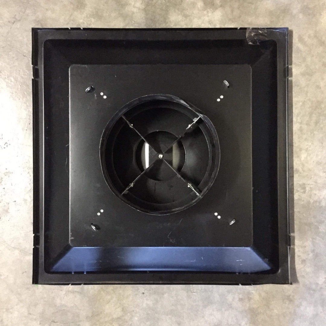 Drop Ceiling Supply Grille Diffuser (24" x 24" Vent Connection/ Black ...