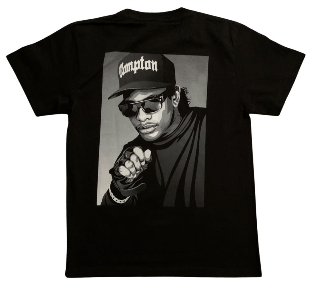 Eazy E T-Shirt - Gold Chain & Compton Hat, Men's Fashion, Tops & Sets ...