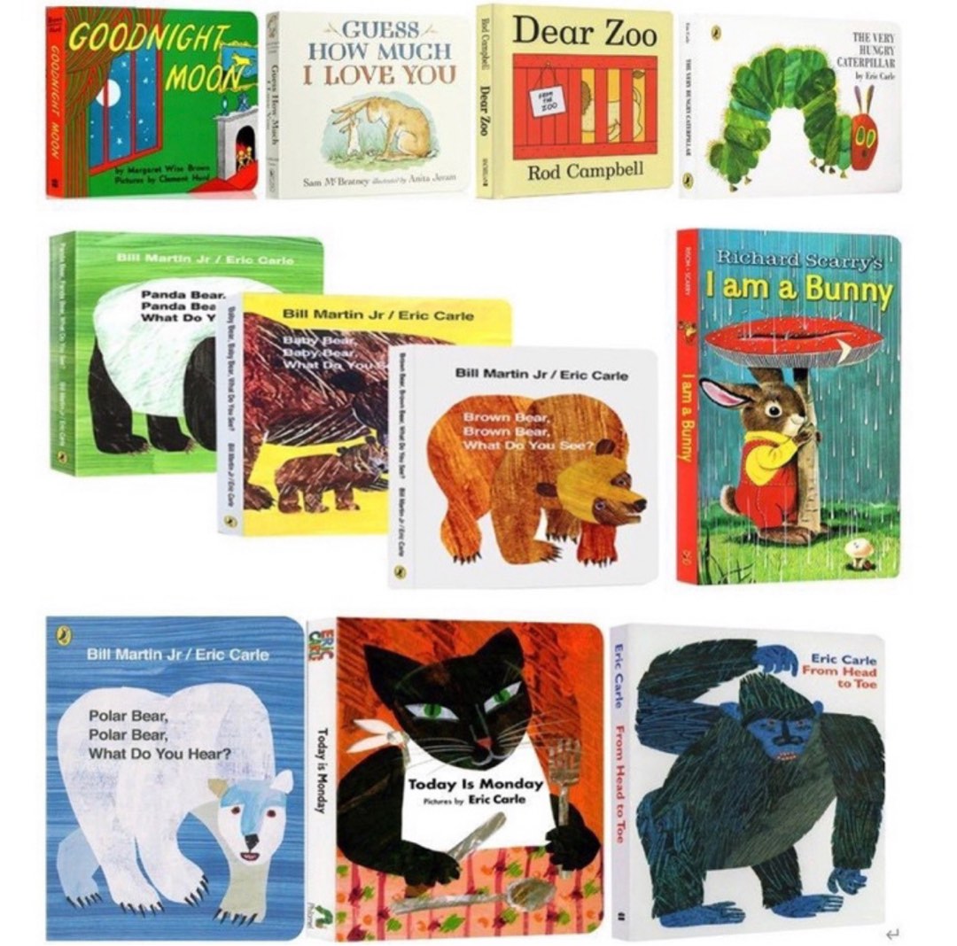 Eric Carle Books set of 11 board books hard for babies and toddlers top ...