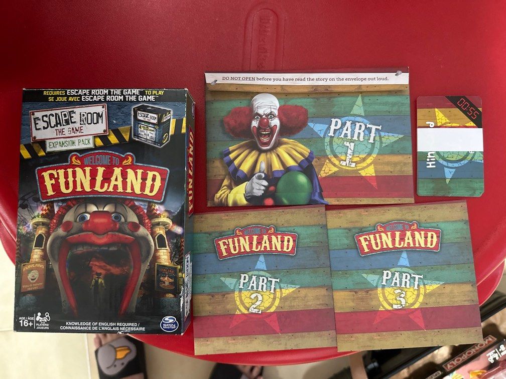 Escape Room Card Game Expansion Pack: Funland, Hobbies & Toys, Toys ...