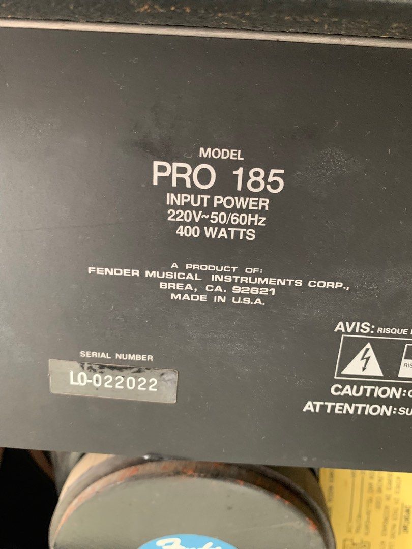 Fender Pro-185 guitar amp, 興趣及遊戲, 音樂樂器 & 配件, 樂器 - Carousell