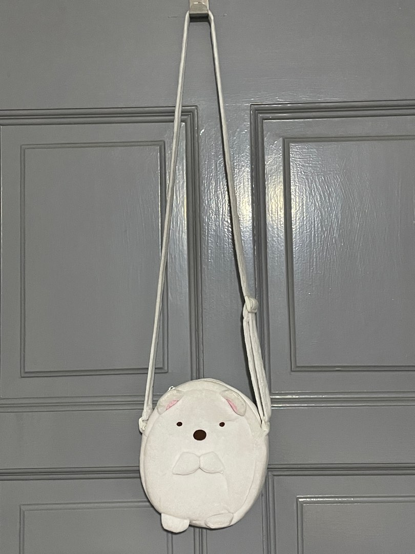 Furry white bear crossbody bag, Women's Fashion, Bags & Wallets, Cross ...