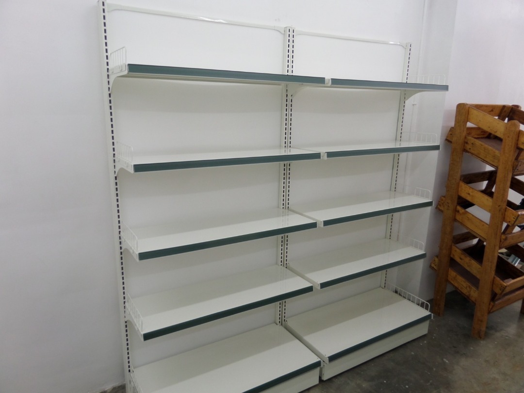 Gondola Racks - End Wall Double Style Shelving Store on Carousell