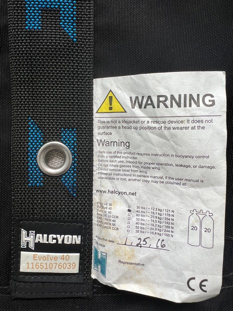 Halcyon Evolve 40 Wing, Sports Equipment, Sports & Games, Water Sports ...