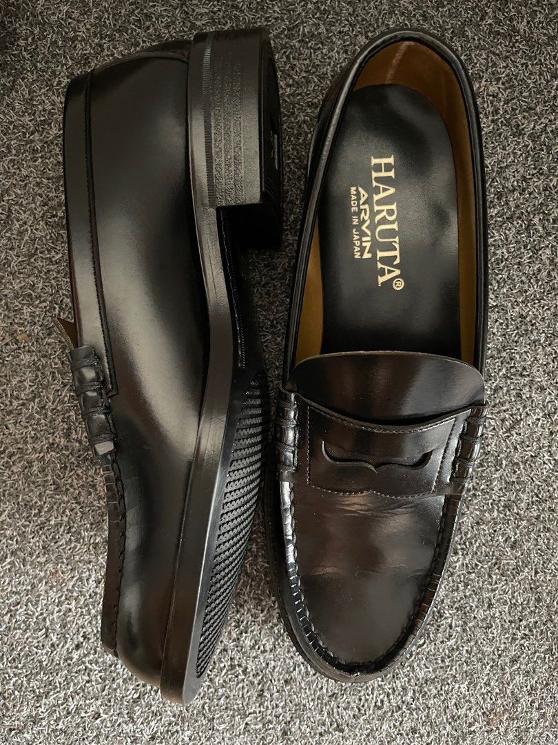 Haruta Classic Black Loafers Men, Men's Fashion, Footwear, Dress Shoes ...