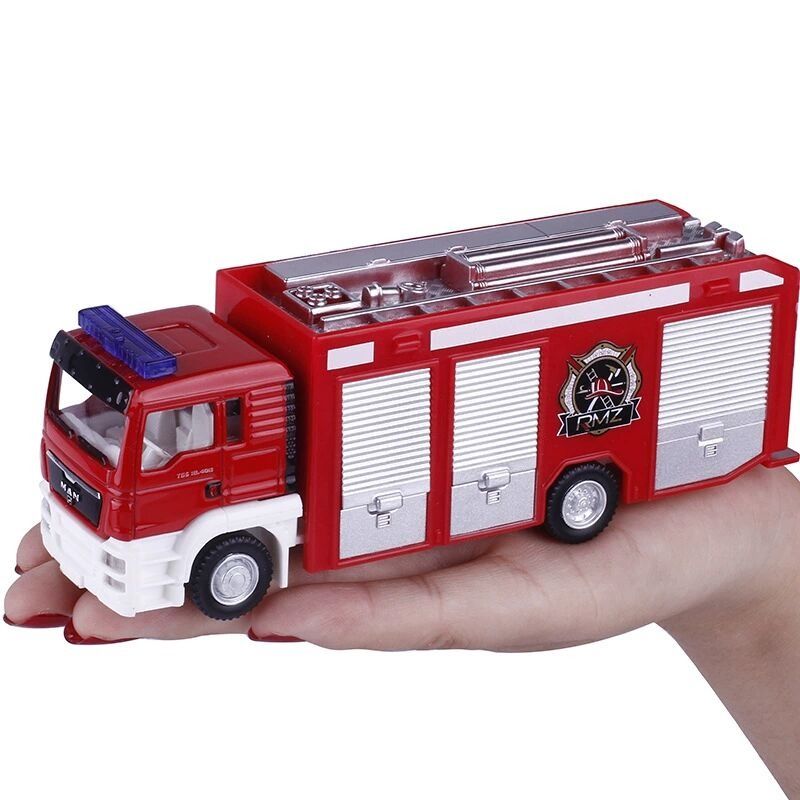Huadawei RMZ CITY MAN TGS Fire Engine Truck Red Color 1/64 model scale ...