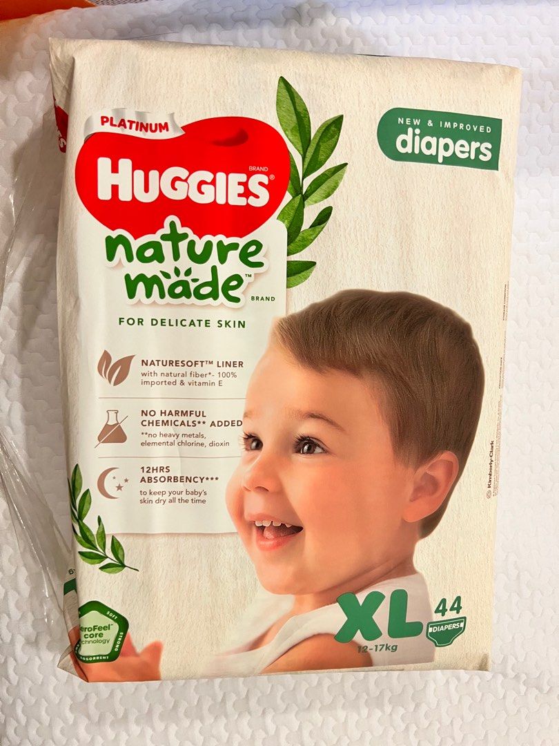Huggies Nature made XL, Babies & Kids, Bathing & Changing, Diapers ...