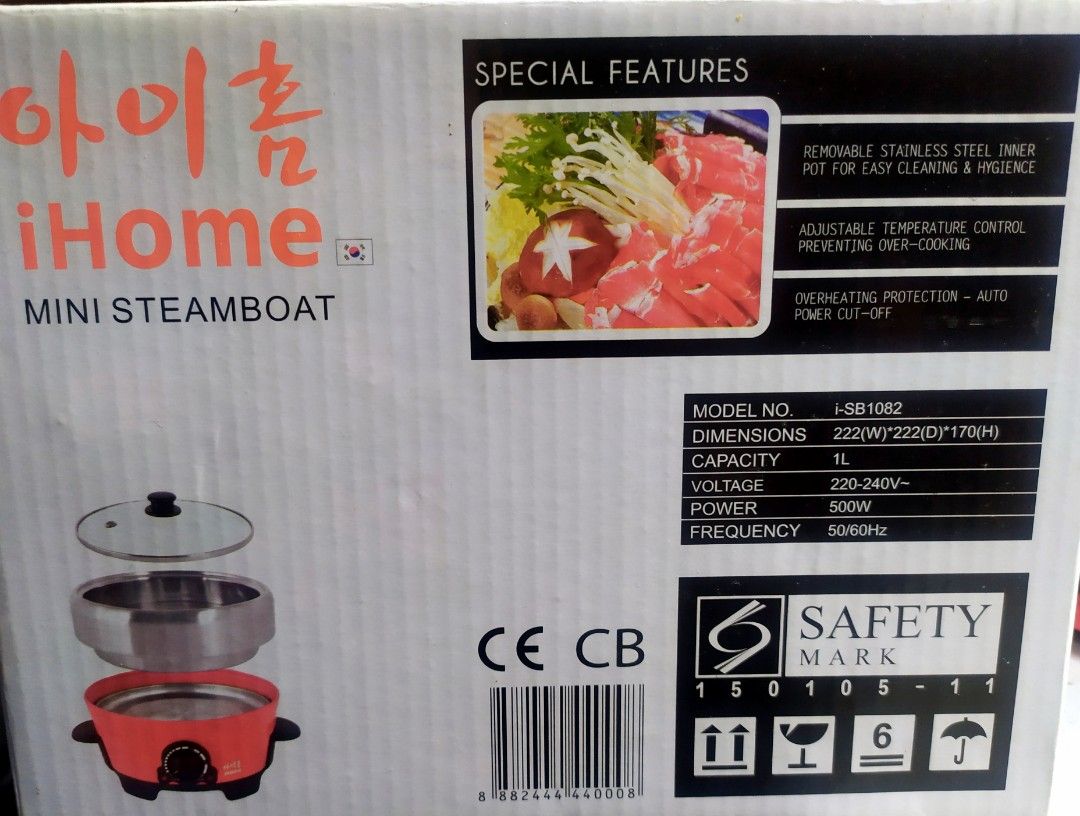 iHome Mini Steamboat 1-litre, TV & Home Appliances, Kitchen Appliances ...