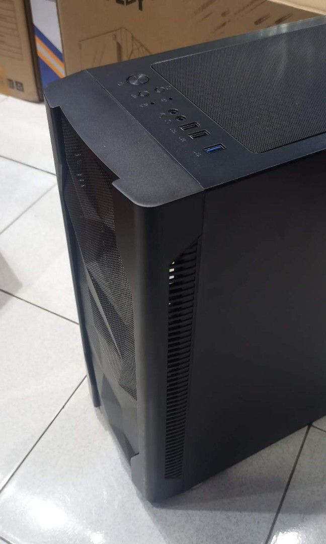 Inplay Meteor 03 ATX MicroATX Mini ITX Tempered Glass PC Case Black ...