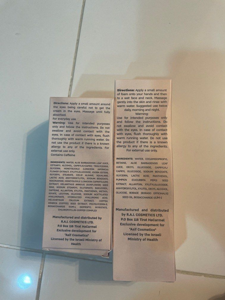 Israel facial products - eye and facial wash, Beauty & Personal Care ...