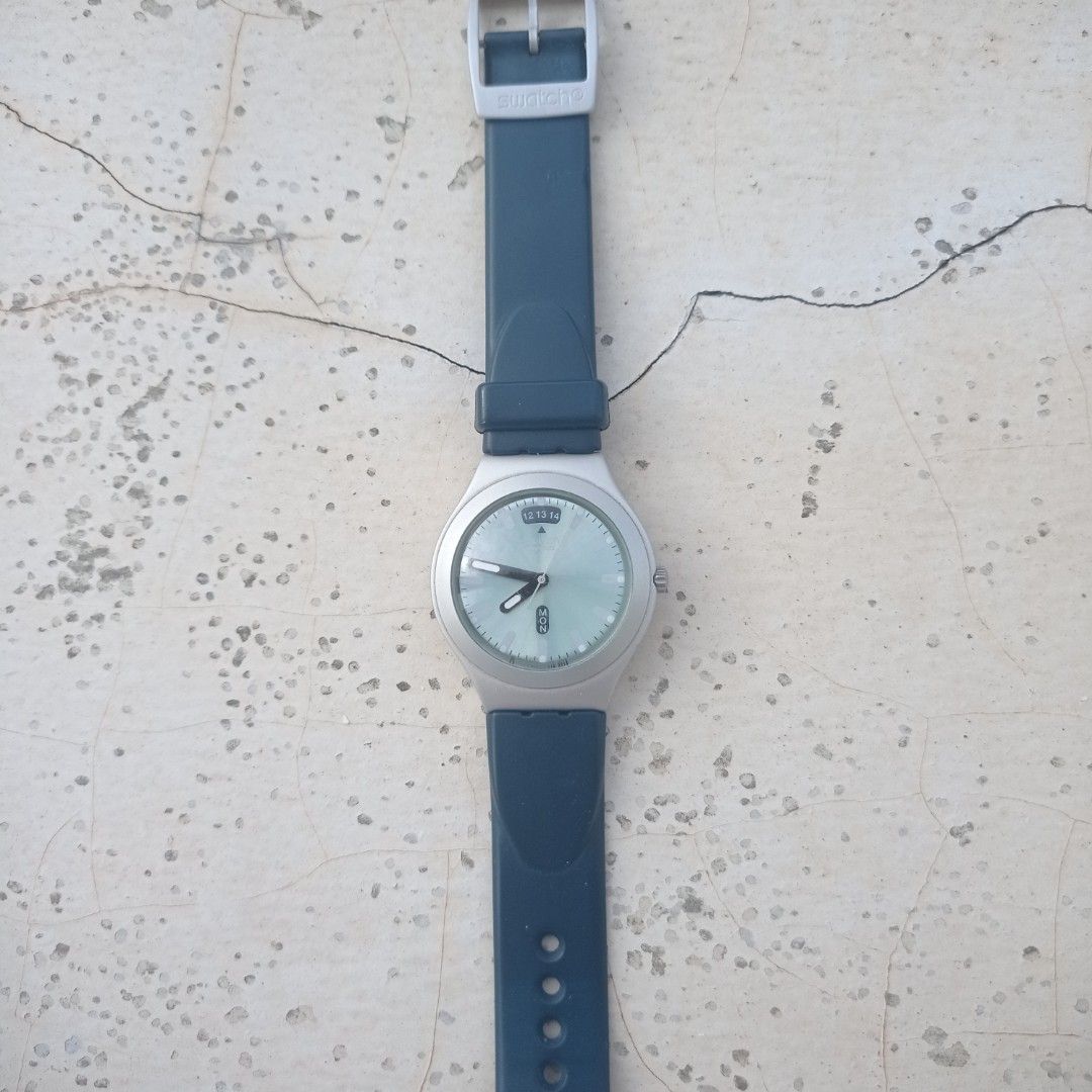 Jam Tangan Swatch Irony Big Strap Aqua Barang Mewah Jam Tangan Di