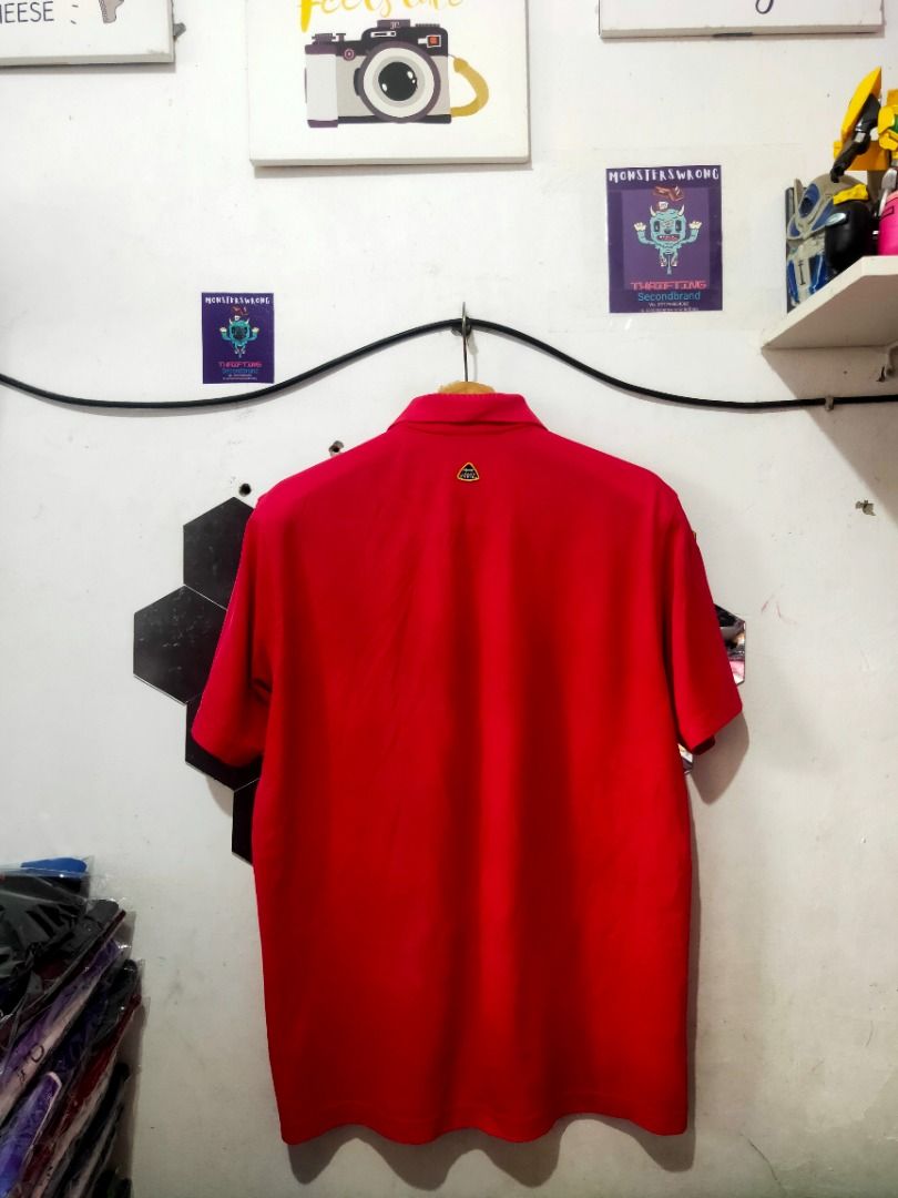 Kaos Polo Louis Castel Merah Fanta Small Logo Biru, Fesyen Pria ...