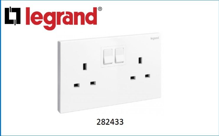 [Urgent] Legrand Galion White 13A Double Socket BNIB x10, Opened x5, TV ...
