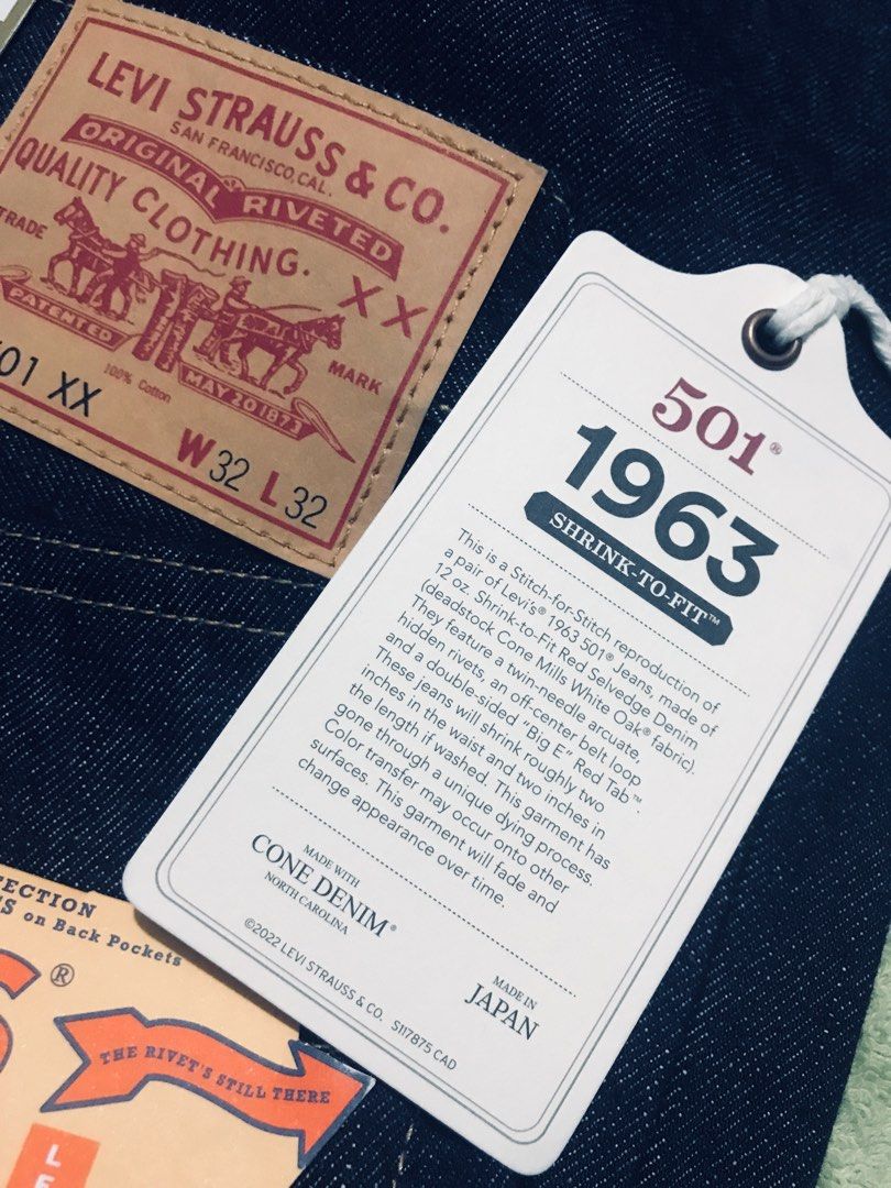 levis vintage clothing 1963, Men's Fashion, Bottoms, Jeans on Carousell