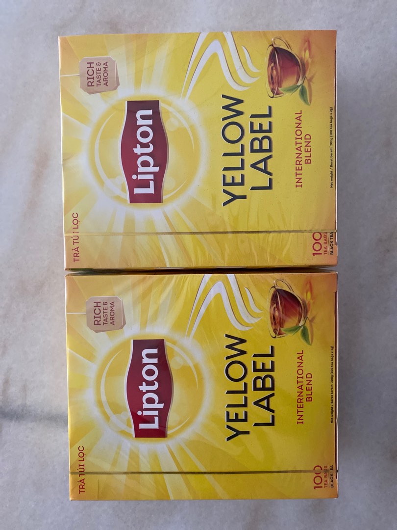 Lipton Yellow Label Black Tea (100 tea bags), Food & Drinks, Beverages ...