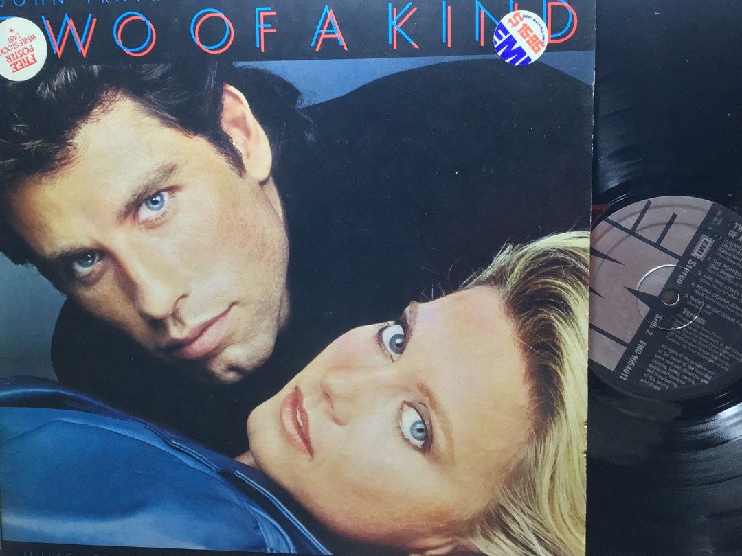 LP Two of a Kind OST - Olivia Newton John Travolta OOP VINYL RECORD w Poster Anubis 80s Pop ...