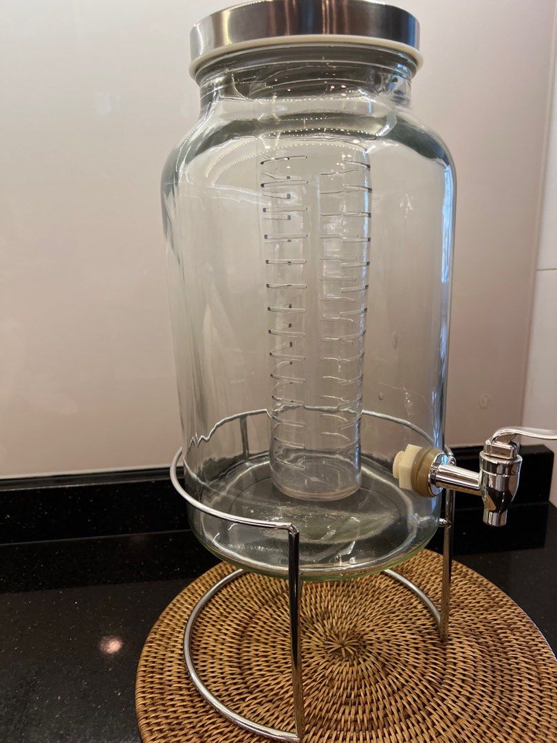Maison Jar with Tap/Stand/Filter - Water/Fruit Juice 6L Dispenser ...
