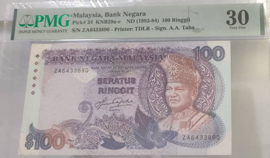 Malaysia seratus ringgit with PMG 30 ZA, Hobbies & Toys, Collectibles & Memorabilia, Currency on ...