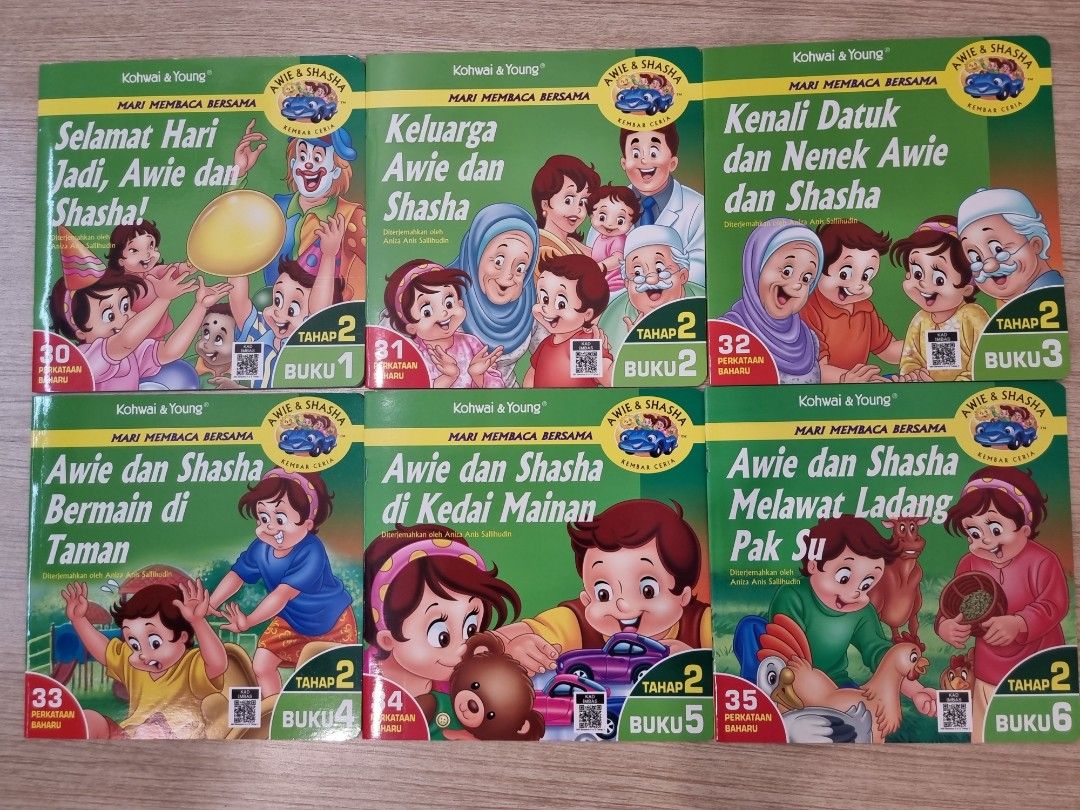 Mari Membaca Bersama Awie dan Shasha Tahap 2, Hobbies & Toys, Books ...