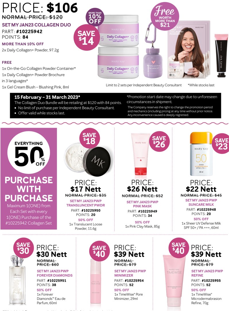 Mary Kay The Collagen Duo Bundle (Attractive PWP selected MK Pdts ...