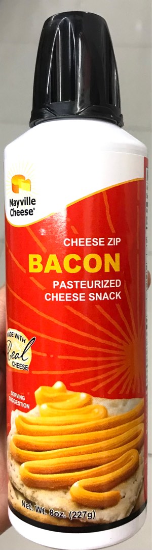 Mayville Cheese Zip Bacon Pasteurized Cheese Snack 227g, Food & Drinks ...