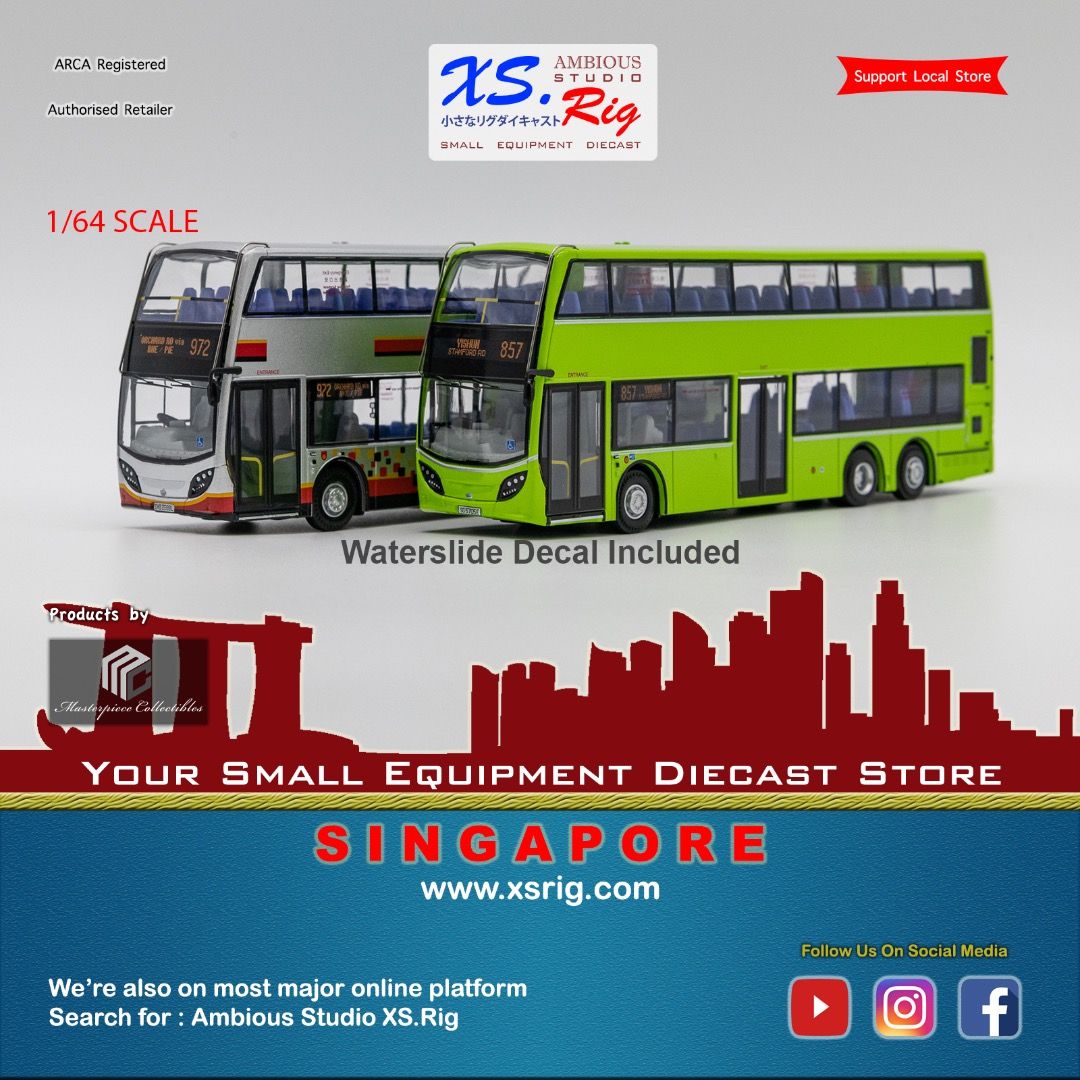 XS.Rig/MC SG Bus 1/64 E500/B9TL City Series (Various Bus Number and ...