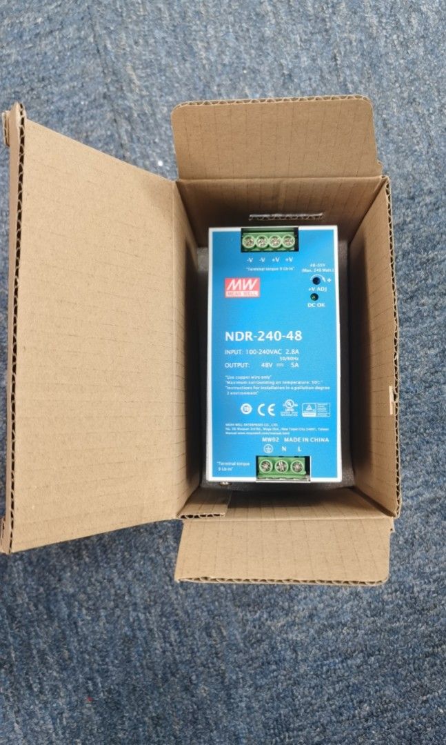 Mean Well NDR-240-48 240W 48V 5A Meanwell Single Output Switching Din ...