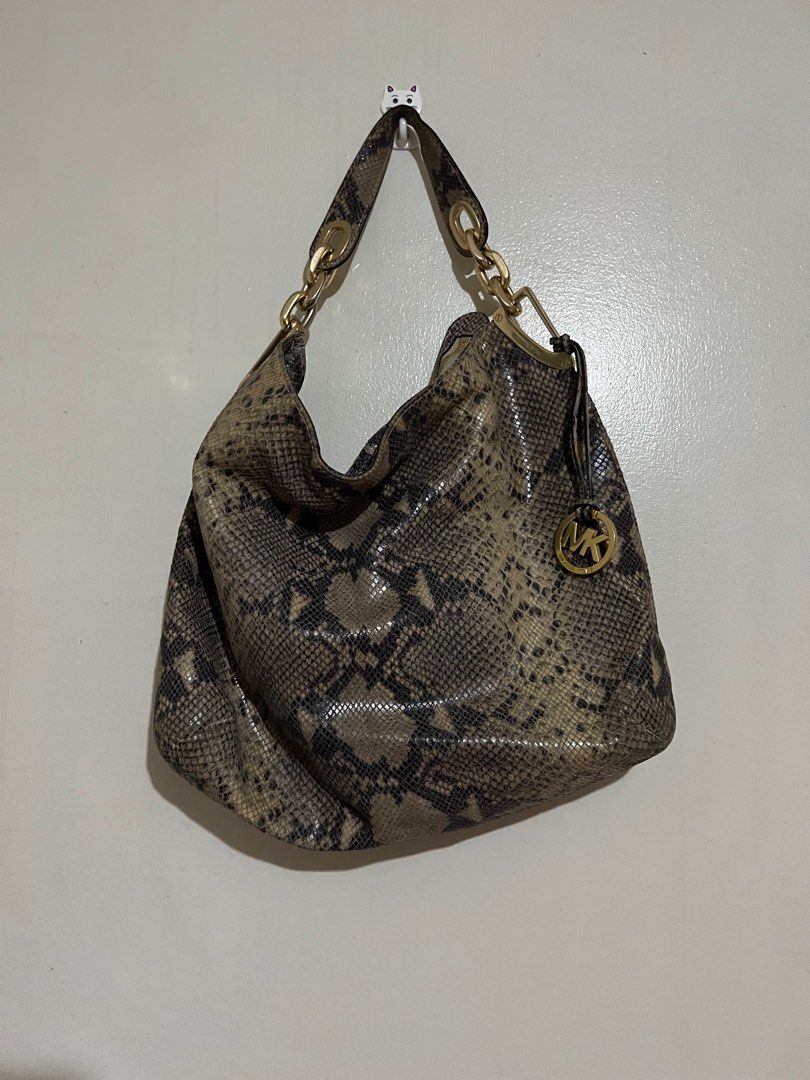 Michael Kors Snake Skin Bag, Women's Fashion, Bags & Wallets, Shoulder ...