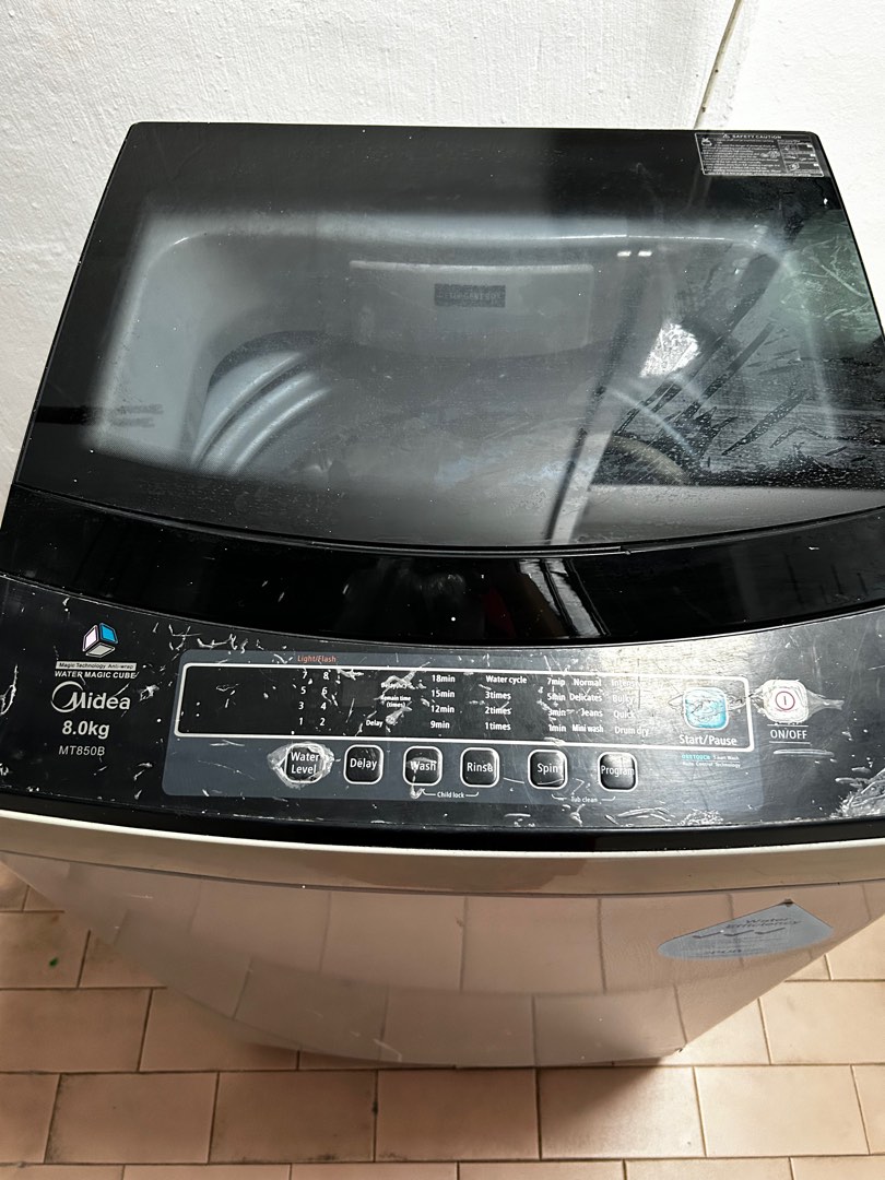Midea 8kg top load washing machine, TV & Home Appliances, Washing ...