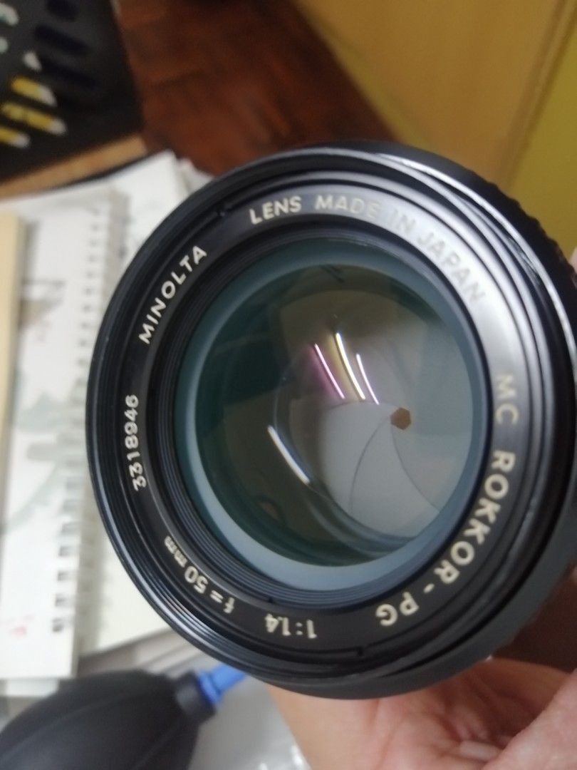 Minolta MC Rokkor PG 50mm F1.4, Photography, Lens & Kits on Carousell