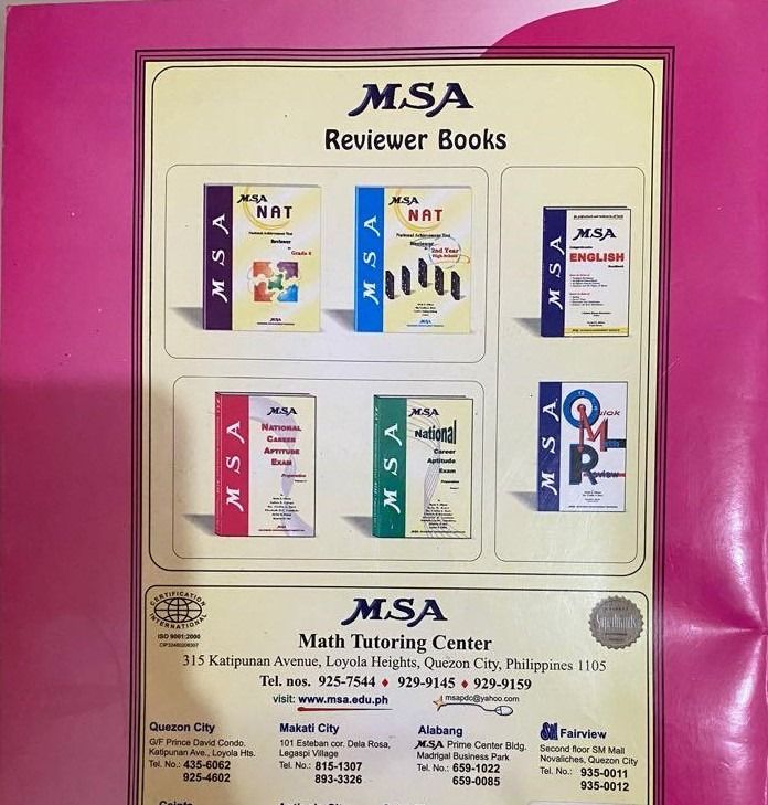 MSA NAT Reviewer for Grade 3, Hobbies & Toys, Books & Magazines ...