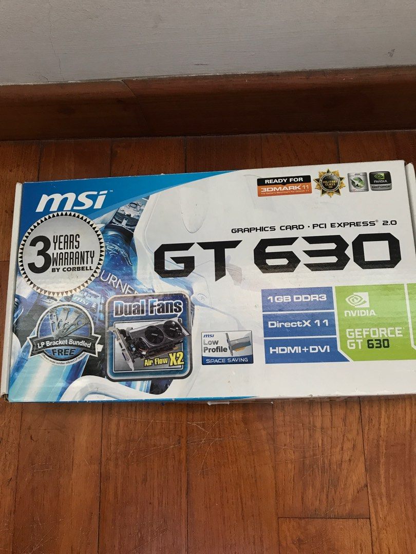 MSI GT 630 Graphics card w low profile adaptor, Computers & Tech, Parts ...
