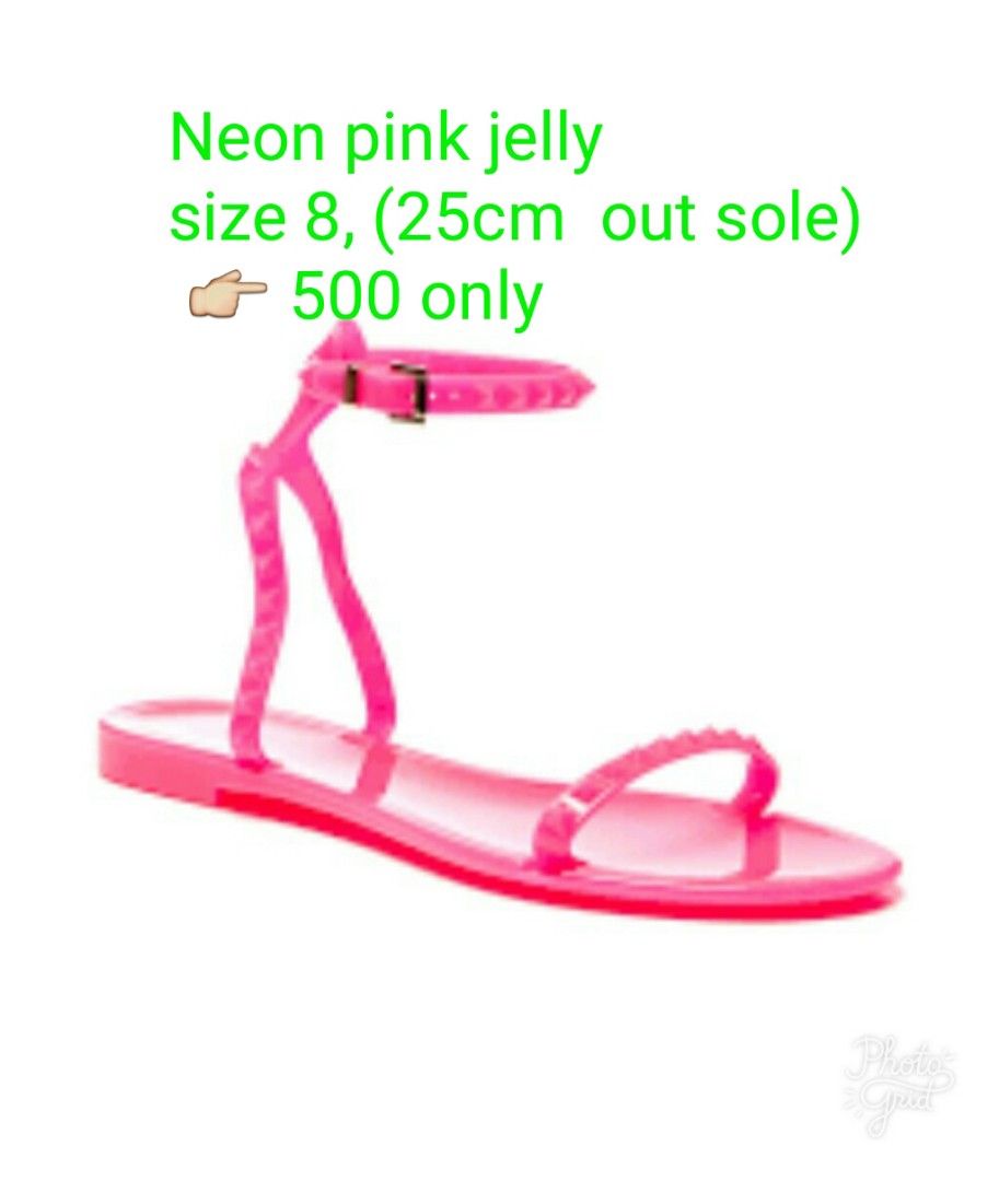 Neon pink, Women's Fashion, Footwear, Flats & Sandals on Carousell