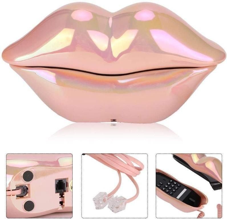 New Arrival! Pink Mouth Telephone, Wired Landline Telephone, Novelty ...