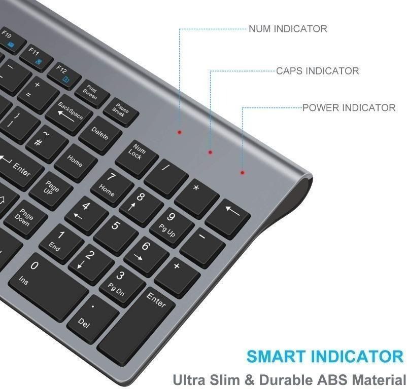 New Arrival! Slim Wireless Keyboard and Mouse Set, 2.4G Cordless QWERTY ...