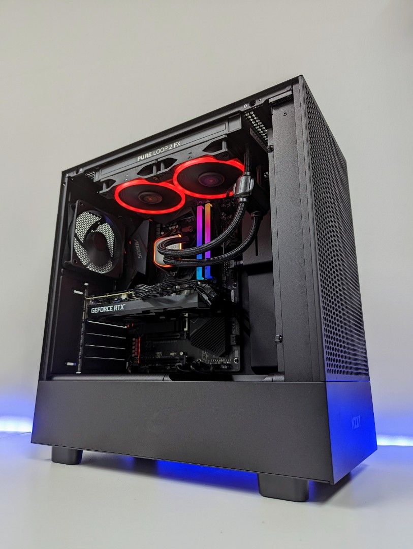 NZXT H5 Flow Custom Gaming PC - RYZEN 7 5700X + RTX 3060 TI GDDR6X ...