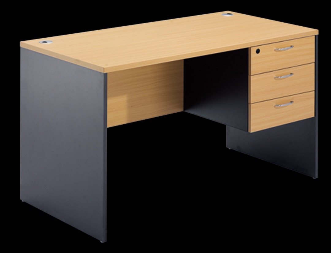 OD14070 ERGODYNAMIC MFC Office Desk 3 Side Drawers, Office Tables ...