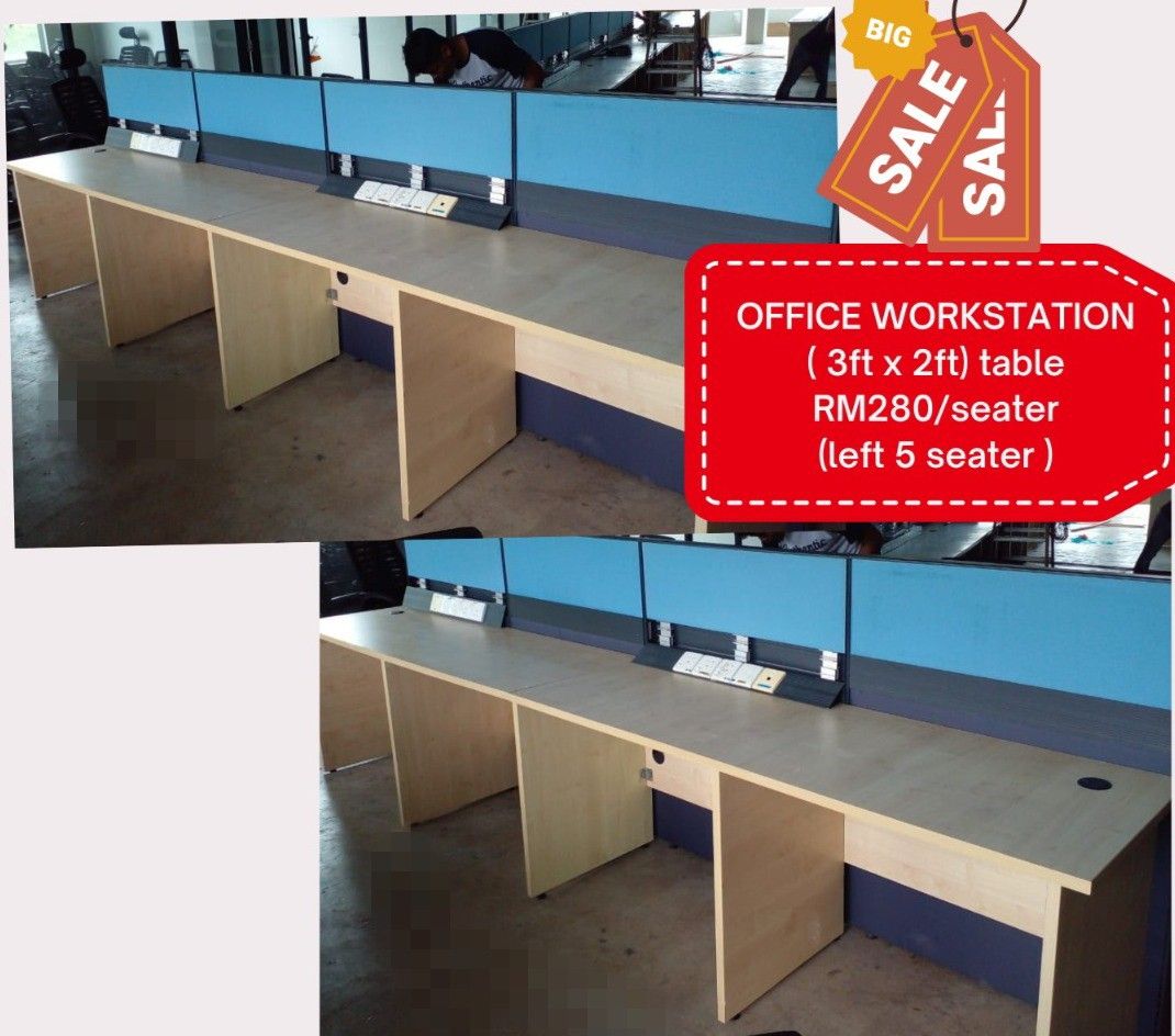 OFFICE WORKSTATION, Furniture & Home Living, Furniture, Tables & Sets ...