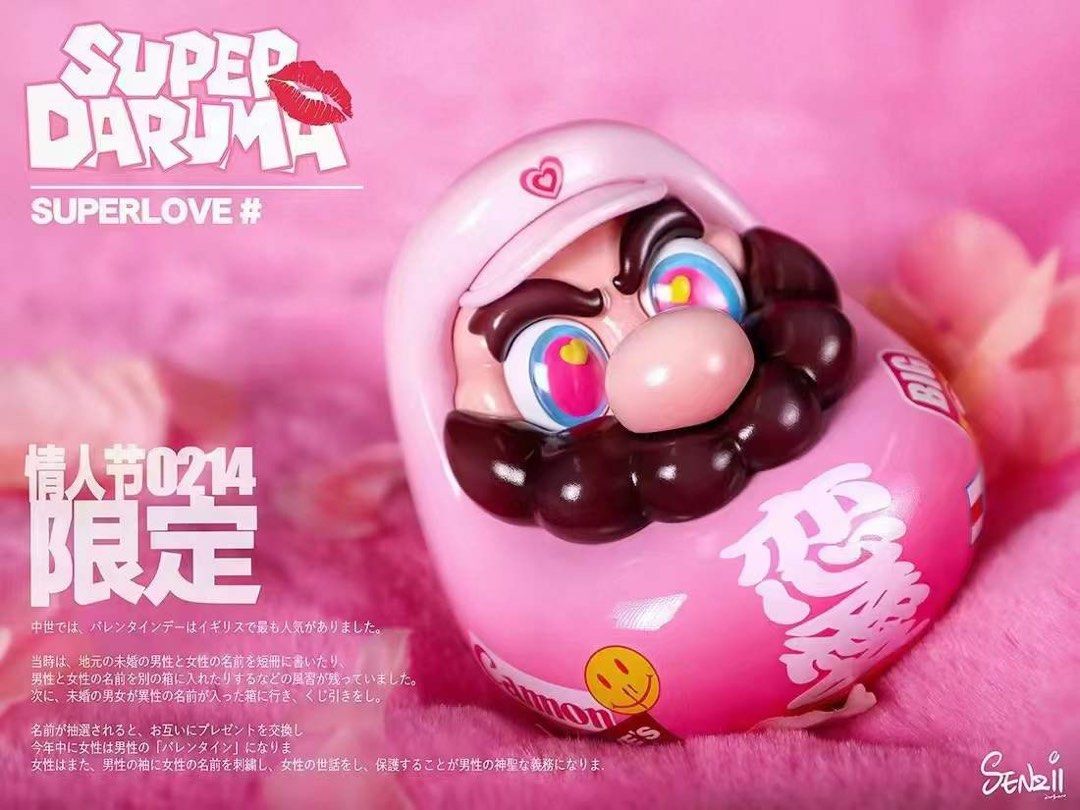 [PO] Super Mario|Valentines Daruma, Hobbies & Toys, Toys & Games on ...
