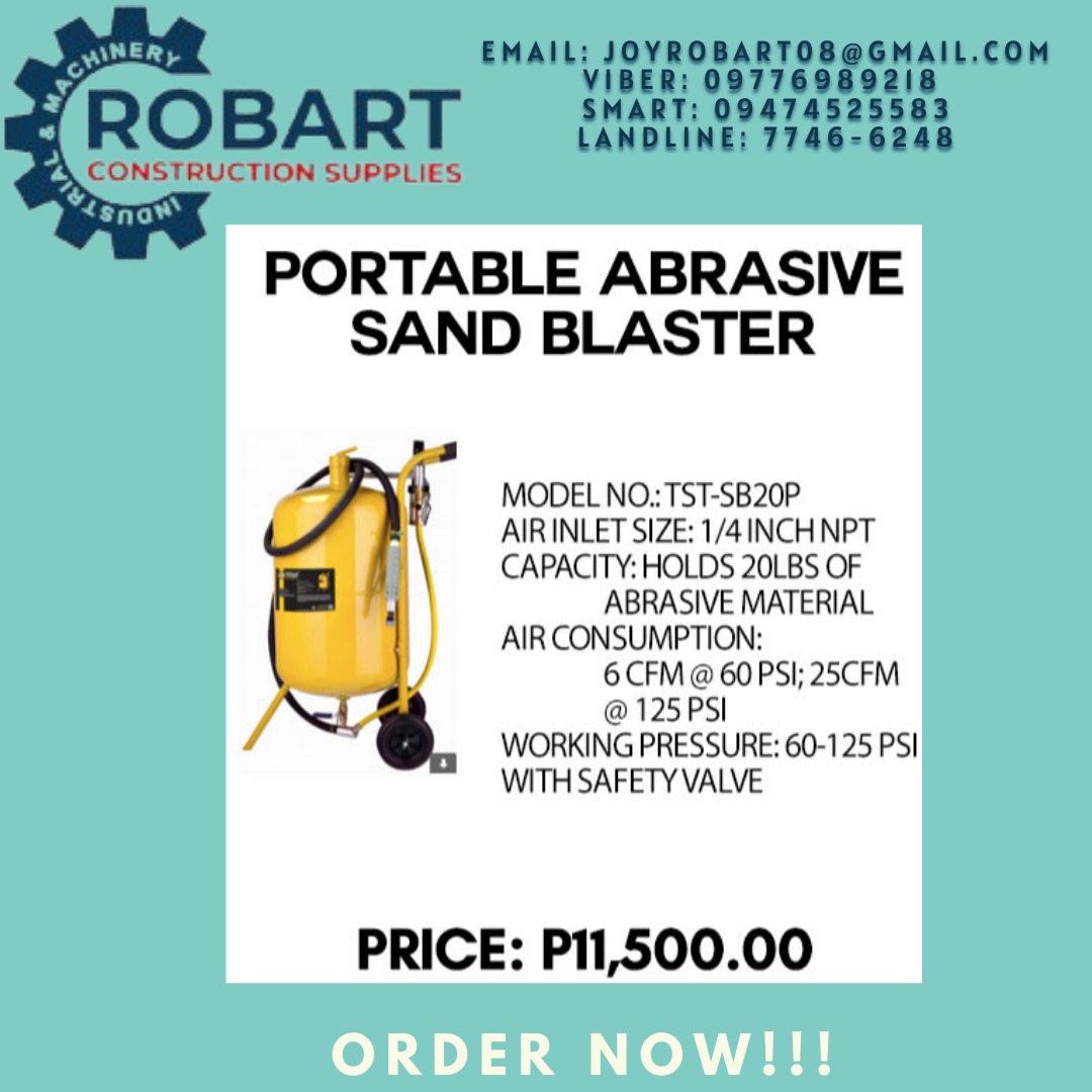 PORTABLE ABRASIVE SAND BLASTER, Commercial & Industrial, Construction ...