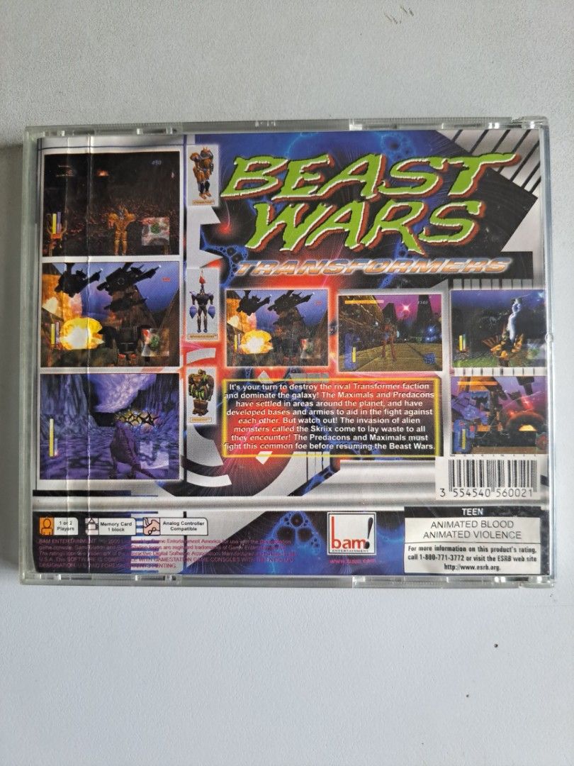 PS1 Game Beast Wars, Video Gaming, Video Games, PlayStation on Carousell