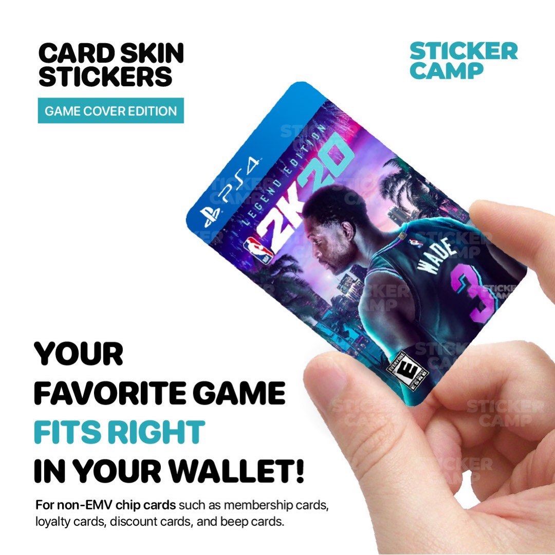 PS4 Game Cover Card Skin Stickers (For membership cards, loyalty cards ...