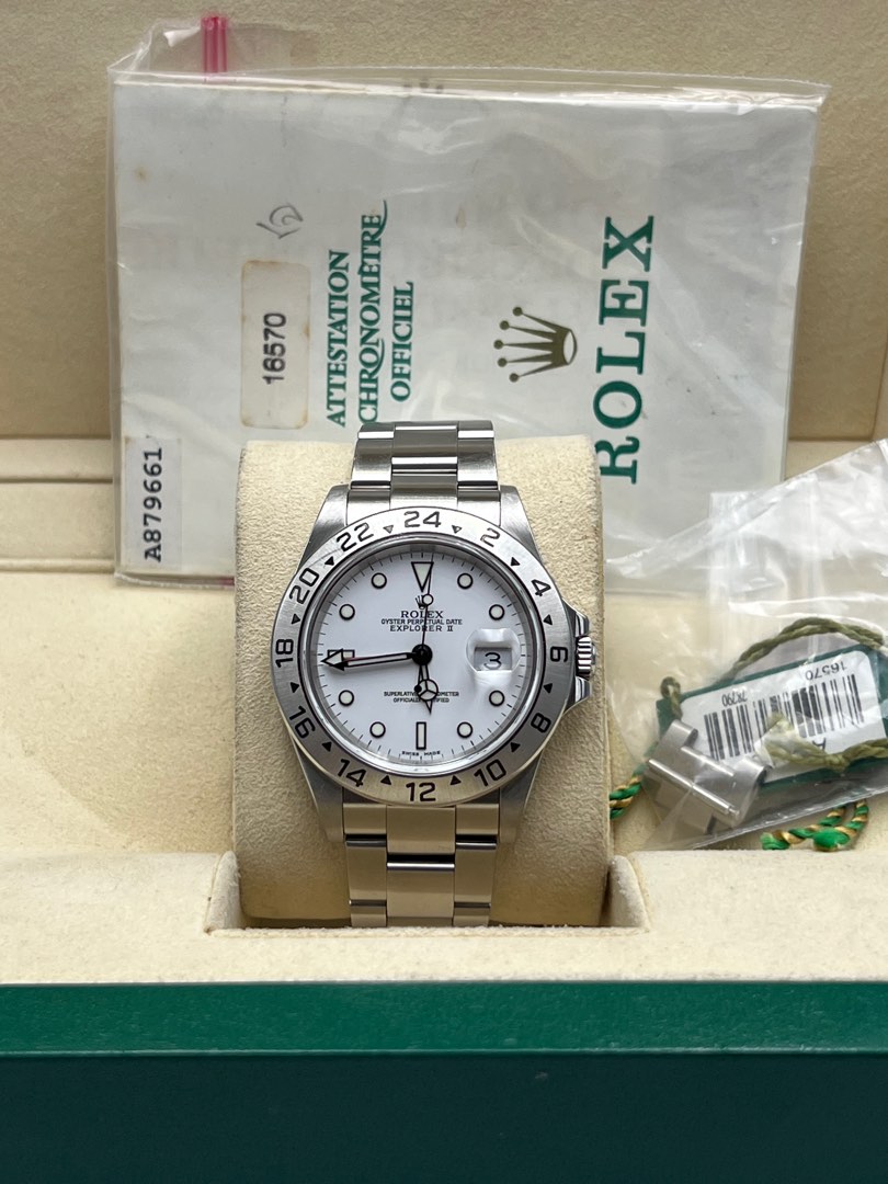 Rolex Explorer II White Polar 2000 year Box and paper, Luxury, Watches ...