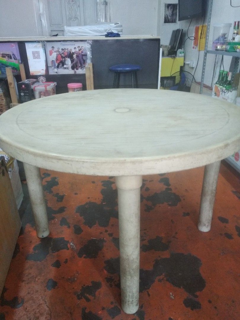 Round Monobloc Table, Furniture & Home Living, Furniture, Tables & Sets ...